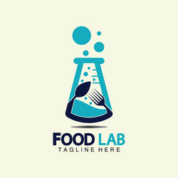 Food lab logo icon design template lab logolab Vector Image