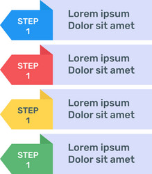 Step bubbles infographic Royalty Free Vector Image