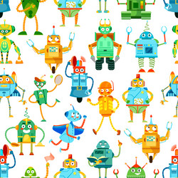 Robot pattern Royalty Free Vector Image - VectorStock