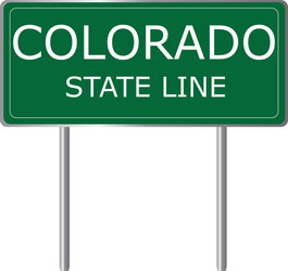 Georgia state line green road sign us Royalty Free Vector