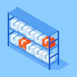 Warehouse with boxes Royalty Free Vector Image