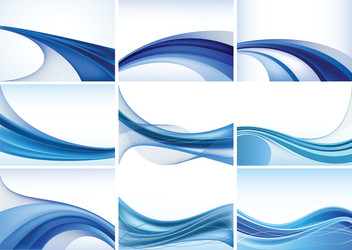 Abstract wave set Royalty Free Vector Image - VectorStock