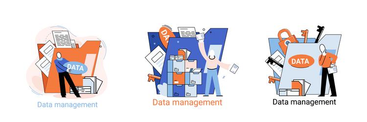 Big data analytics platform data management Vector Image