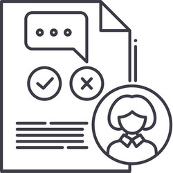 Customer complaint icon black sign Royalty Free Vector Image