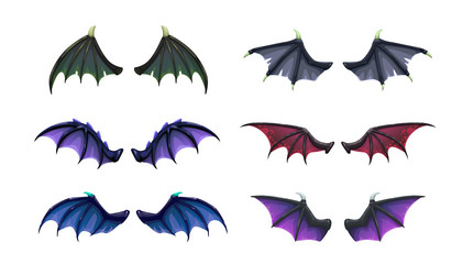Bats icons set Royalty Free Vector Image - VectorStock