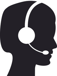 Male person with headset icon Royalty Free Vector Image