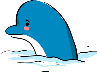 Sea dolphin on white background Royalty Free Vector Image