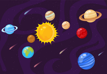 Solar system planets Royalty Free Vector Image