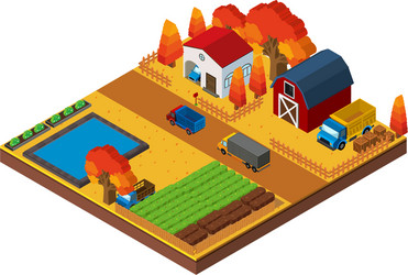 3d design for crops on farmland Royalty Free Vector Image