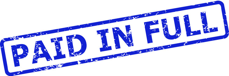 Paid in full watermark stamp Royalty Free Vector Image