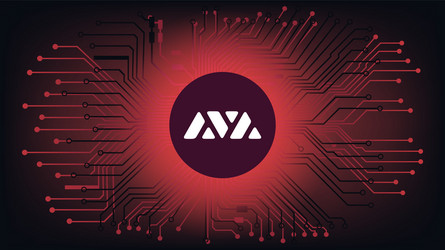 Avalanche avax cryptocurrency token symbol Vector Image