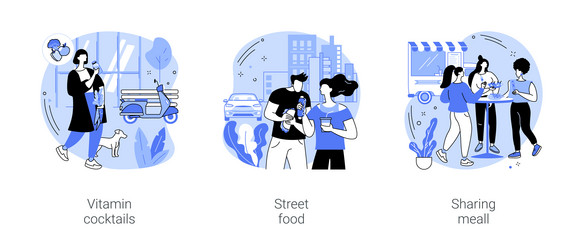 Dinner out isolated cartoon Royalty Free Vector Image