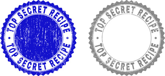 Grunge top 3 scratched round watermarks Royalty Free Vector