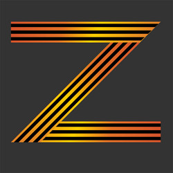 Russian z military symbol armed forces z Vector Image