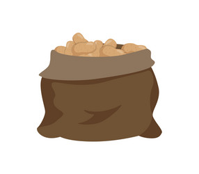 Collection potato cartoon on the sack Royalty Free Vector