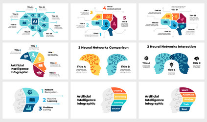 Artificial intelligence infographic machine Vector Image