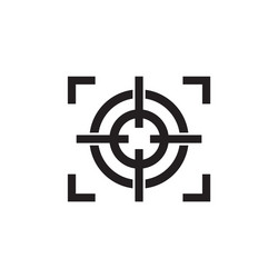 Shooting target logo design template Royalty Free Vector