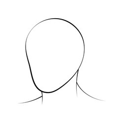 Hand drawn human head Royalty Free Vector Image