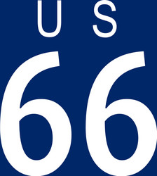 Route 66 road sign Royalty Free Vector Image - VectorStock