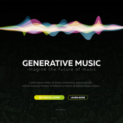 Generative music music created ai Royalty Free Vector Image