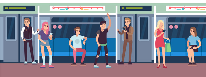 Subway Crowd Vector Images (over 360)