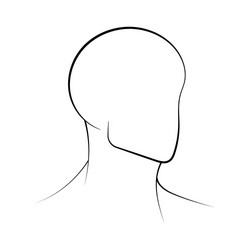 Hand drawn human head Royalty Free Vector Image
