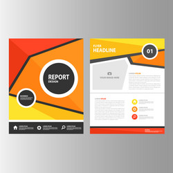Red trifold leaflet brochure flyer templates set Vector Image