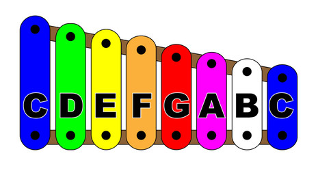 Xylophone Toy Notes Vector Images (over 240)