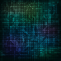 Blue binary computer code background Royalty Free Vector