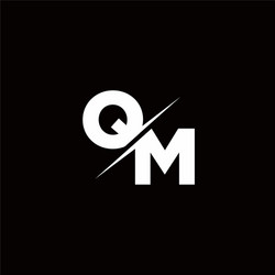 Qm logo monogram design template Royalty Free Vector Image