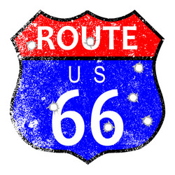 Texas historic route 66 Royalty Free Vector Image