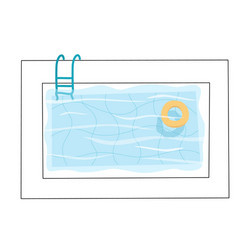 Swimming pool business card Royalty Free Vector Image