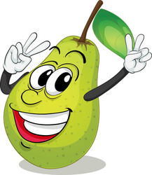 Cartoon pear character Royalty Free Vector Image