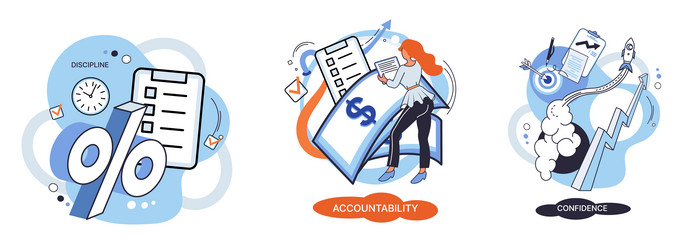 Personal quality concept set Royalty Free Vector Image