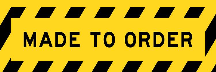 Yellow and black color with line striped label Vector Image