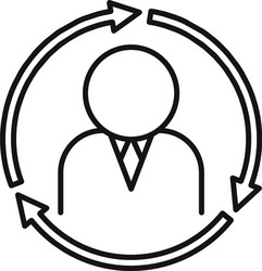 Change work job icon simple style Royalty Free Vector Image