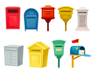 Postbox Cartoon Letterbox Vector Images (over 500)