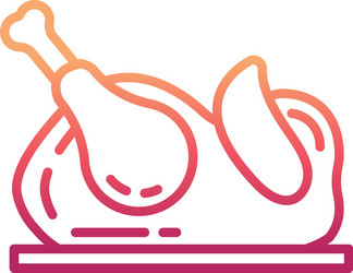 Chicken food icon isometric fried Royalty Free Vector Image