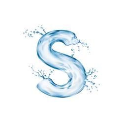 Water font liquid drop letters Royalty Free Vector Image