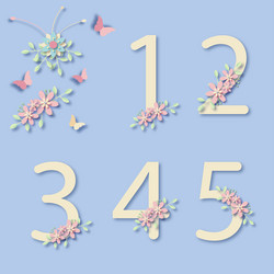 Floral Number 3 Vector Images (over 340)