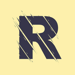 Sketch font letter r Royalty Free Vector Image