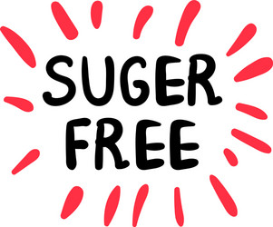 Sugar free color logo or label Royalty Free Vector Image