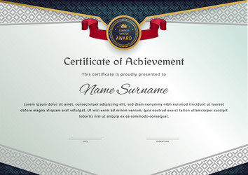 Certificate template geometry pattern design Vector Image