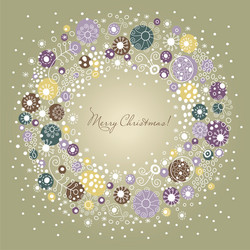 Snowflake winter line border frame with copy space