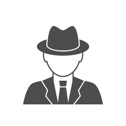 Detective avatar line icon Royalty Free Vector Image