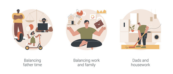 Happy family abstract concept Royalty Free Vector Image