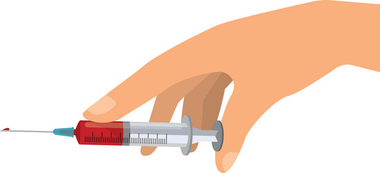 Isolated blood injection and virus design Vector Image