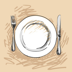 Sketch of plate Royalty Free Vector Image - VectorStock