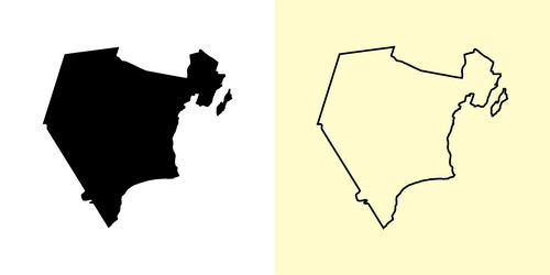 Al buraimi map oman asia filled and outline map Vector Image