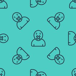 Line censor and freedom of speech concept icon Vector Image